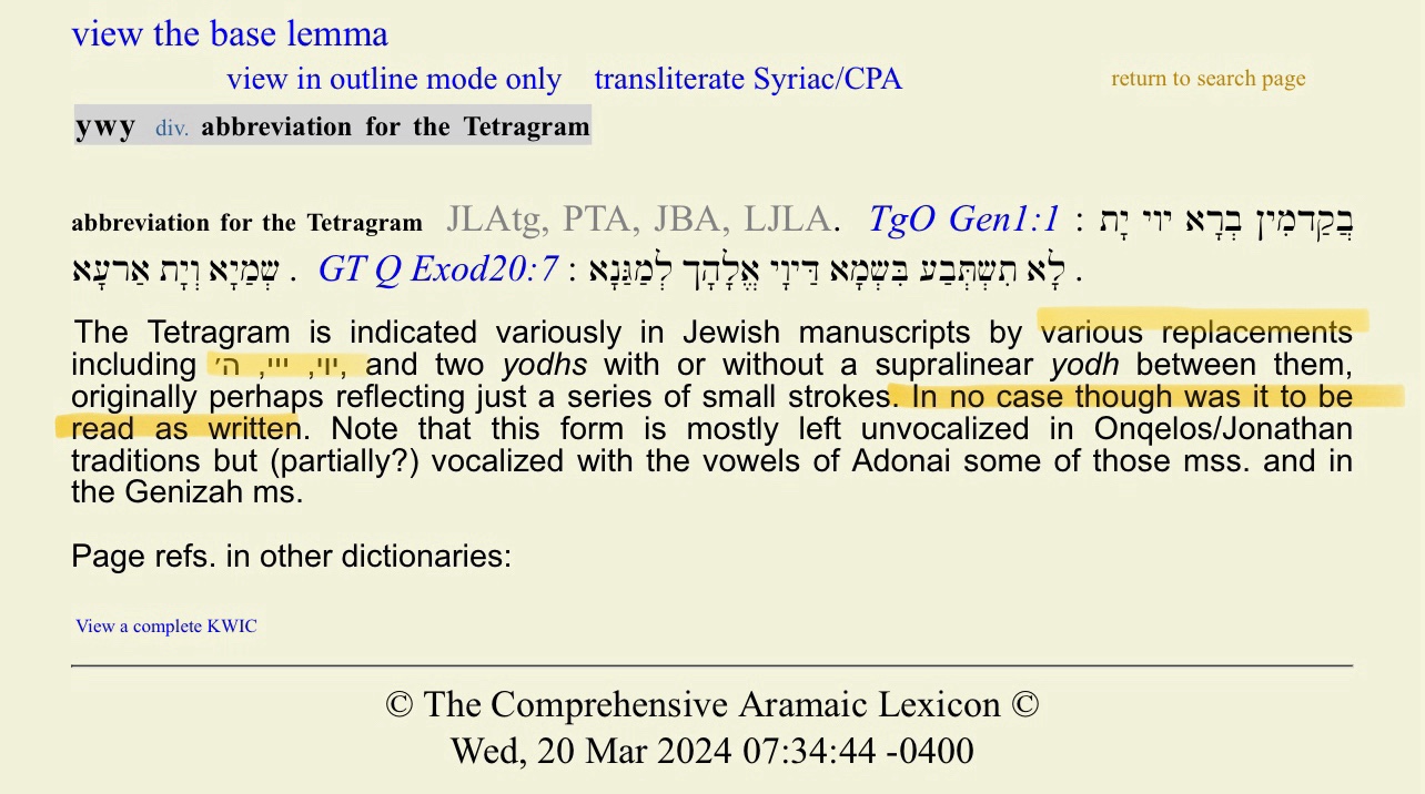 “YAH” was never meant to be pronounced (as TMH’s Name) – MLK DUD 𐤌𐤋𐤊 𐤃𐤅𐤃